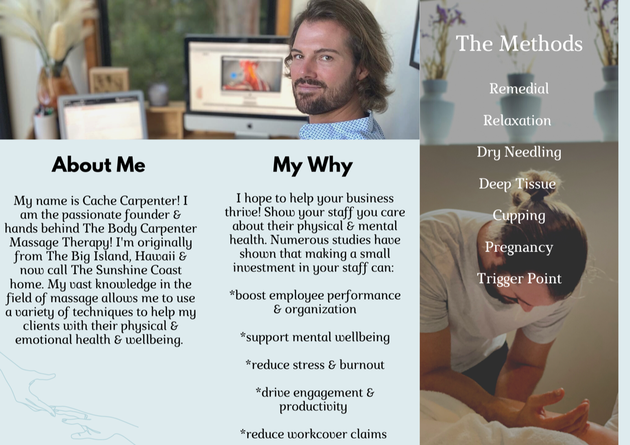 Events / Corporate - The Body Carpenter